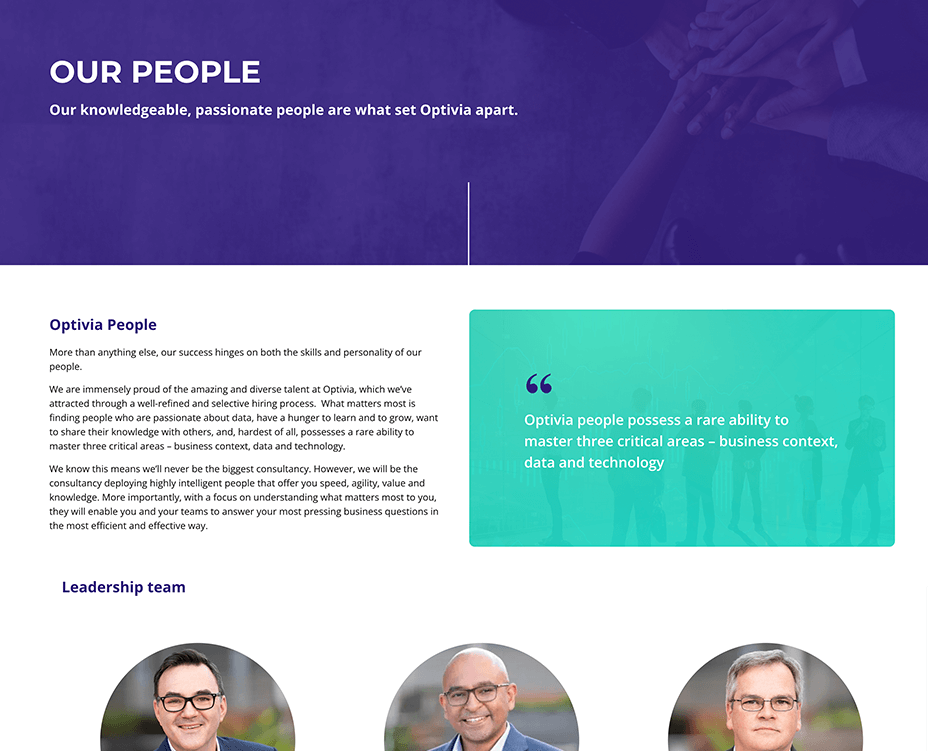 Revamped brand positioning & website elevate Optivia's business growth